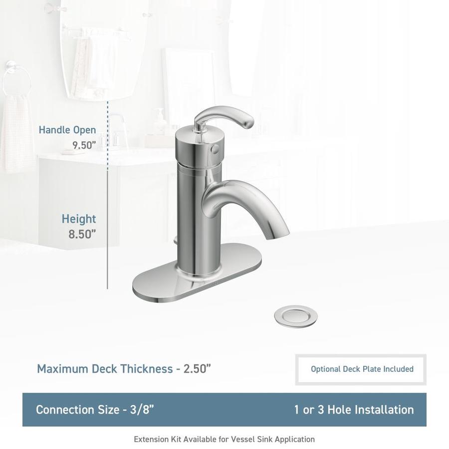 Moen Icon Brushed Nickel 1-Handle Single Hole 4-in Centerset WaterSense ...
