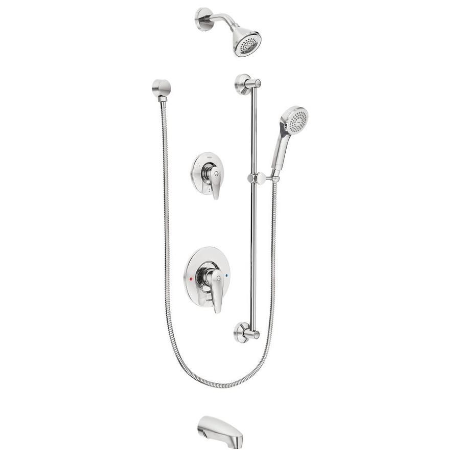 Moen Commercial Chrome 2-Handle Bathtub and Shower Faucet at Lowes.com