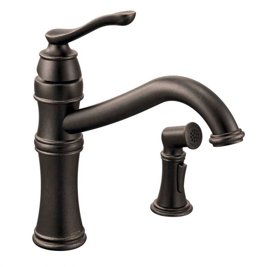 Moen Belfield Oil Rubbed Bronze 1-Handle Deck-Mount Low-Arc Handle ...