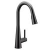 Moen Sleek Matte Black 1-handle Deck Mount High-arc Kitchen Faucet at ...