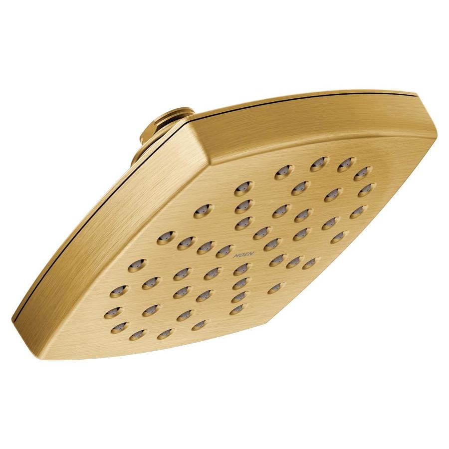 Moen Voss Brushed Gold 1-Spray Rain Shower Head at Lowes.com