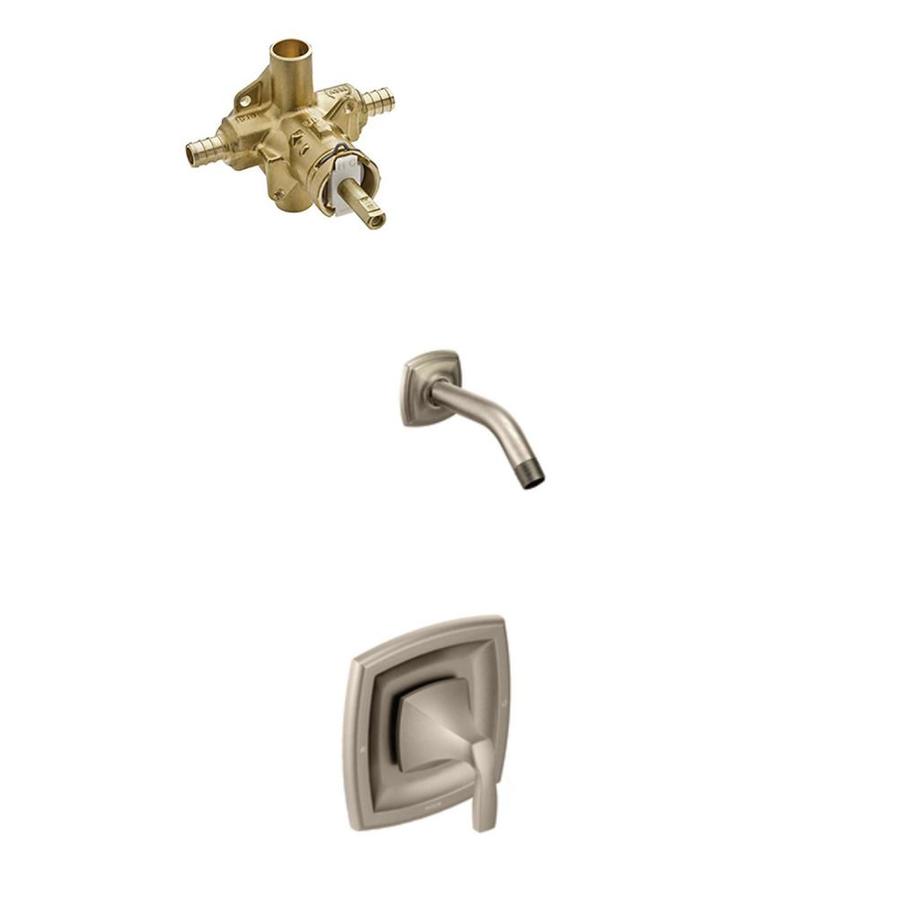 Moen Voss Brushed Nickel 1-handle Shower Faucet with Valve at Lowes.com