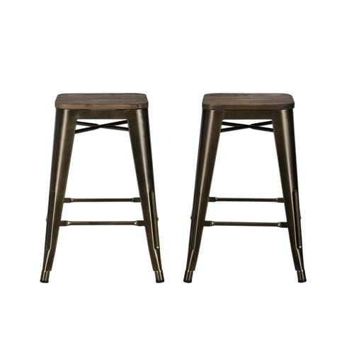 DHP Set of 2 Antique Bronze Counter Bar Stool in the Bar Stools ...