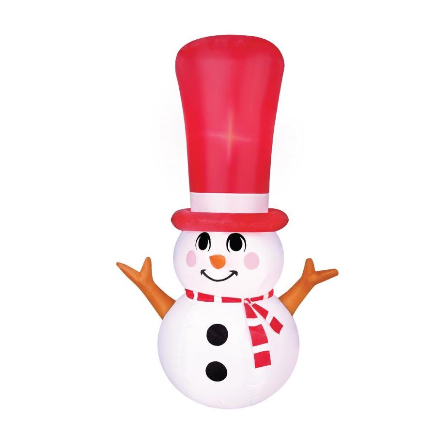 Airflowz 4-ft Lighted Snowman Christmas Inflatable at Lowes.com