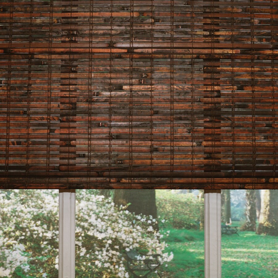 Custom Size Now by Levolor 60-in Room Darkening Corded Natural Roman ...