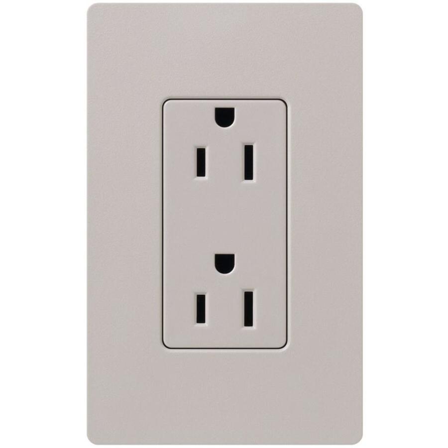 Lutron Claro Taupe 20-Amp Decorator Outlet Residential in the ...