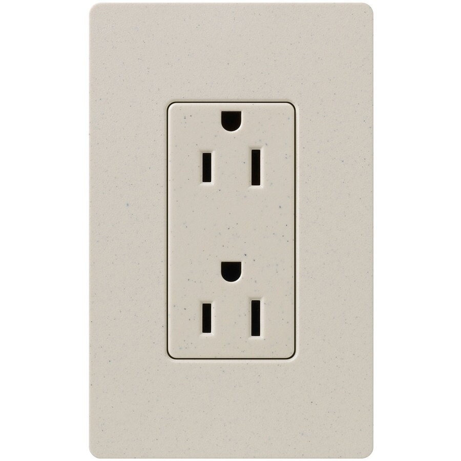 Lutron Claro Limestone 20-Amp Decorator Outlet Residential Outlet in ...