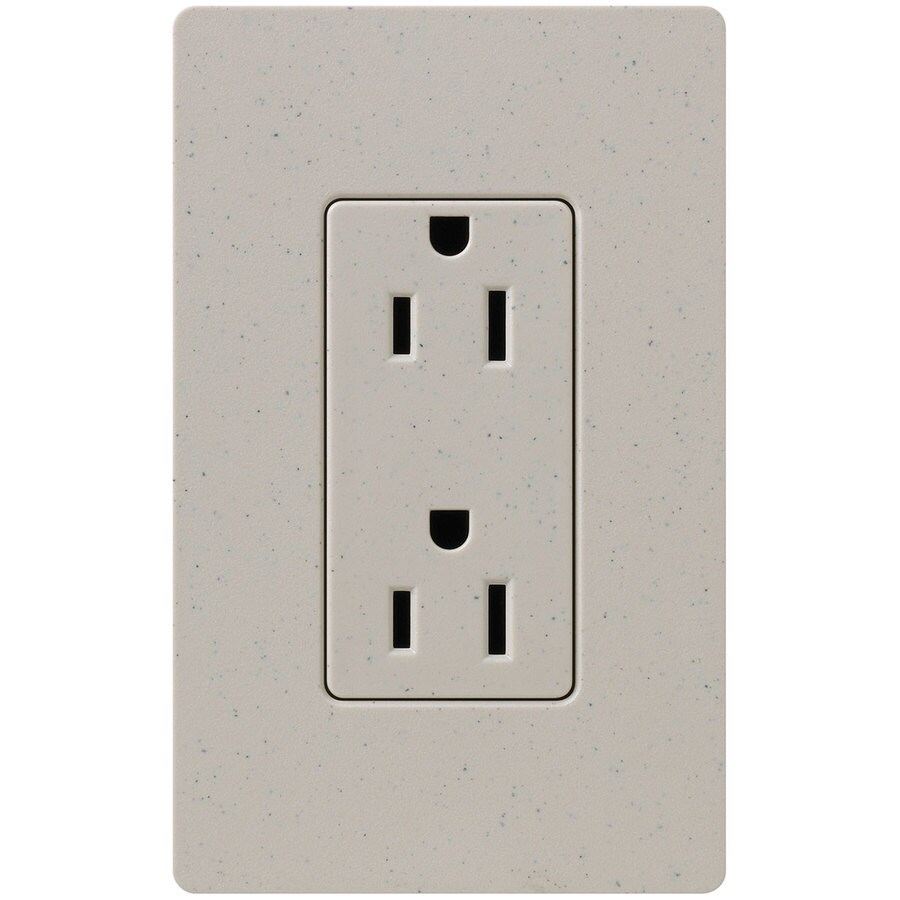 Lutron Claro Stone 20-Amp Decorator Residential Outlet in the ...
