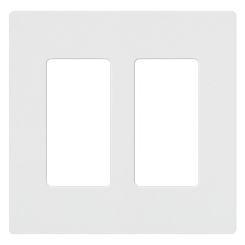 Lutron Claro 2-Gang White Double Decorator Screwless Standard Wall ...