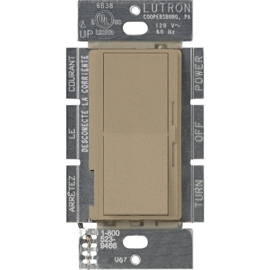 Lutron Diva Satin Color 5-Amp 600-Watt Mocha Stone 3-Way Preset Dimmer ...