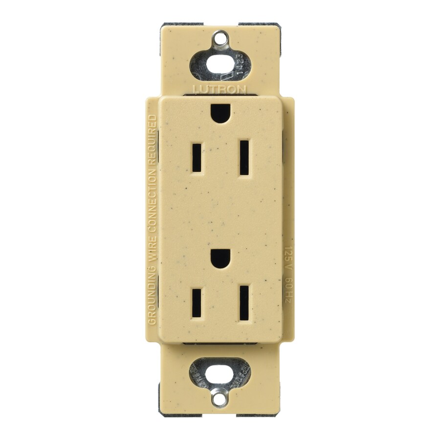 Lutron Claro Goldstone 20-Amp Decorator Outlet Residential Outlet in ...