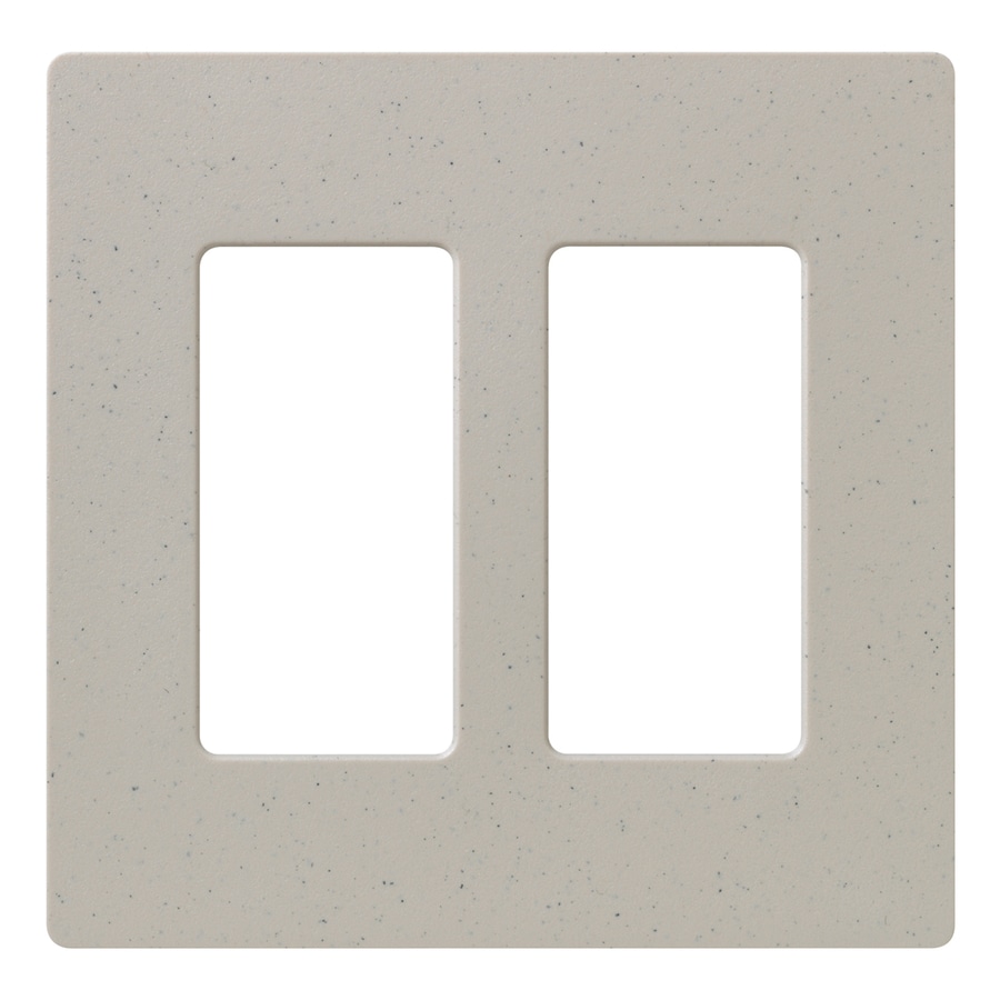 Lutron Claro 2-Gang Stone Double Decorator Screwless Standard Wall ...