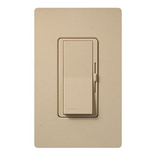 Lutron Diva Single-Pole Desert Stone Rocker Light Dimmer in the Light ...