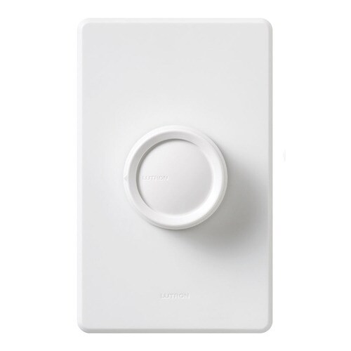 Lutron Rotary Single-Pole/3-Way White Rotary Light Dimmer in the Light ...