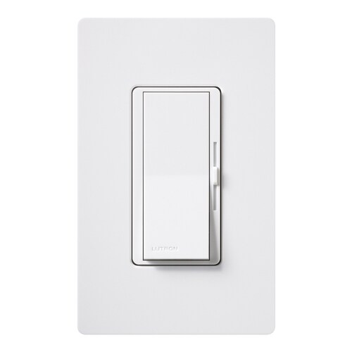 Lutron Diva Single-Pole/3-Way White Illuminated Rocker Light Dimmer in ...