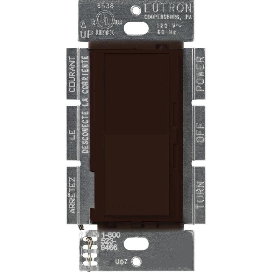 Lutron Diva Single-Pole Brown Illuminated 0-10V Rocker Light Dimmer in ...
