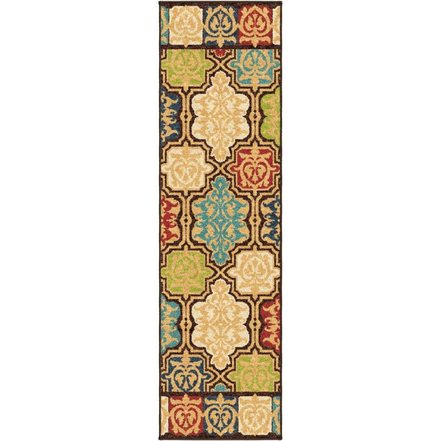 Orian Rugs Promise 2 x 8 Multi Indoor/Outdoor Geometric Runner in the ...