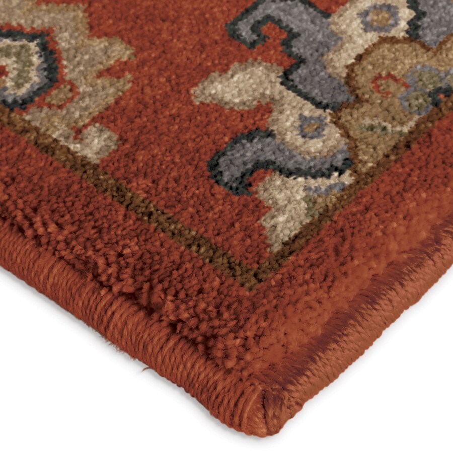 Orian Rugs Tangier 5 x 8 Burnt Red Damask Area Rug at Lowes.com