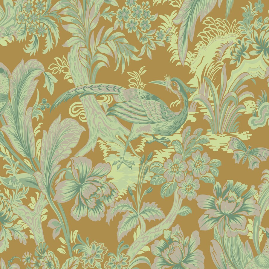 allen + roth Brown Strippable Paper Prepasted Classic Wallpaper at ...