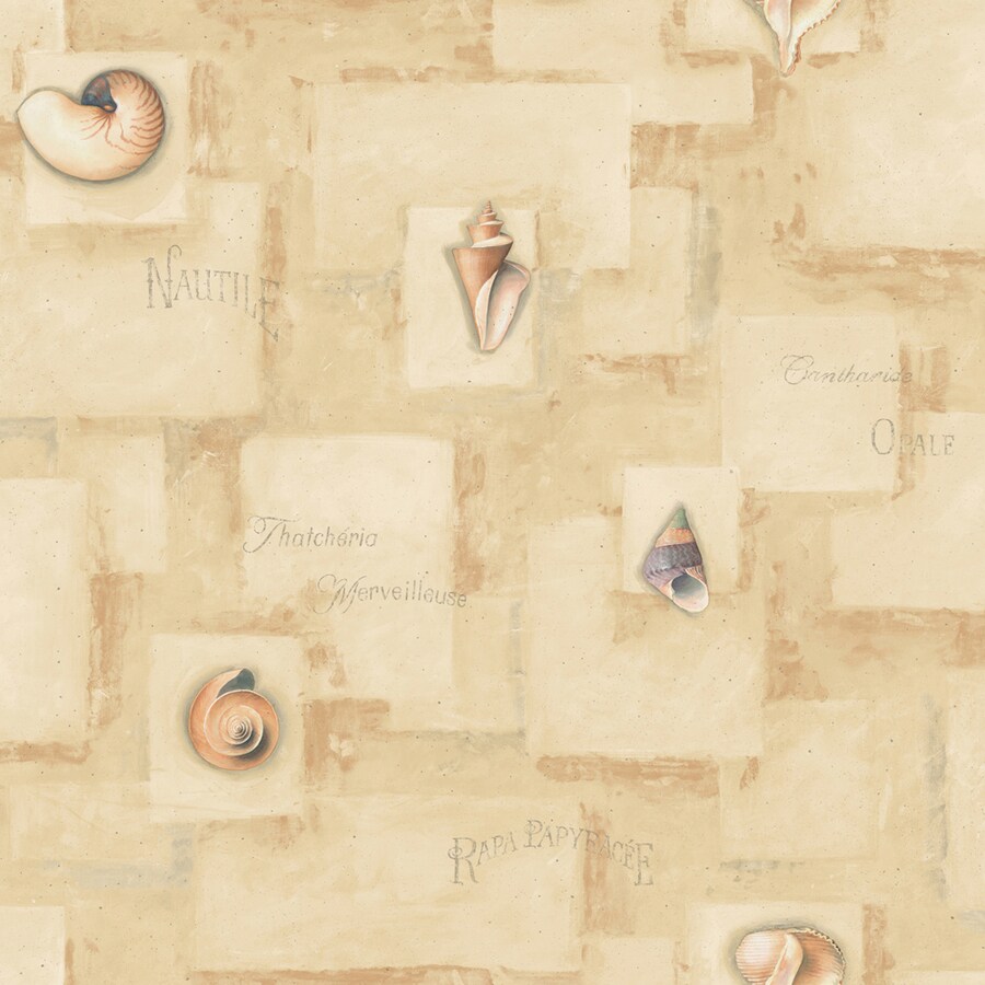 allen + roth Brown Peelable Vinyl Prepasted Classic Wallpaper in the ...