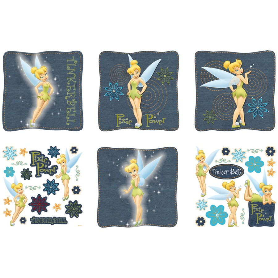 Disney Green And Blue Tinker Bell Wall Art in the Wall Murals ...