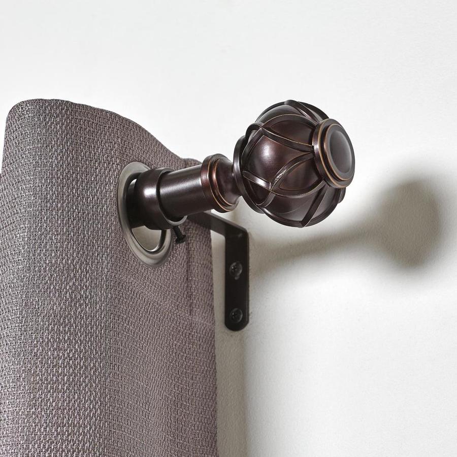 Umbra CELESTE 88-in to 120-in Bronze Steel Curtain Rod Set in the ...