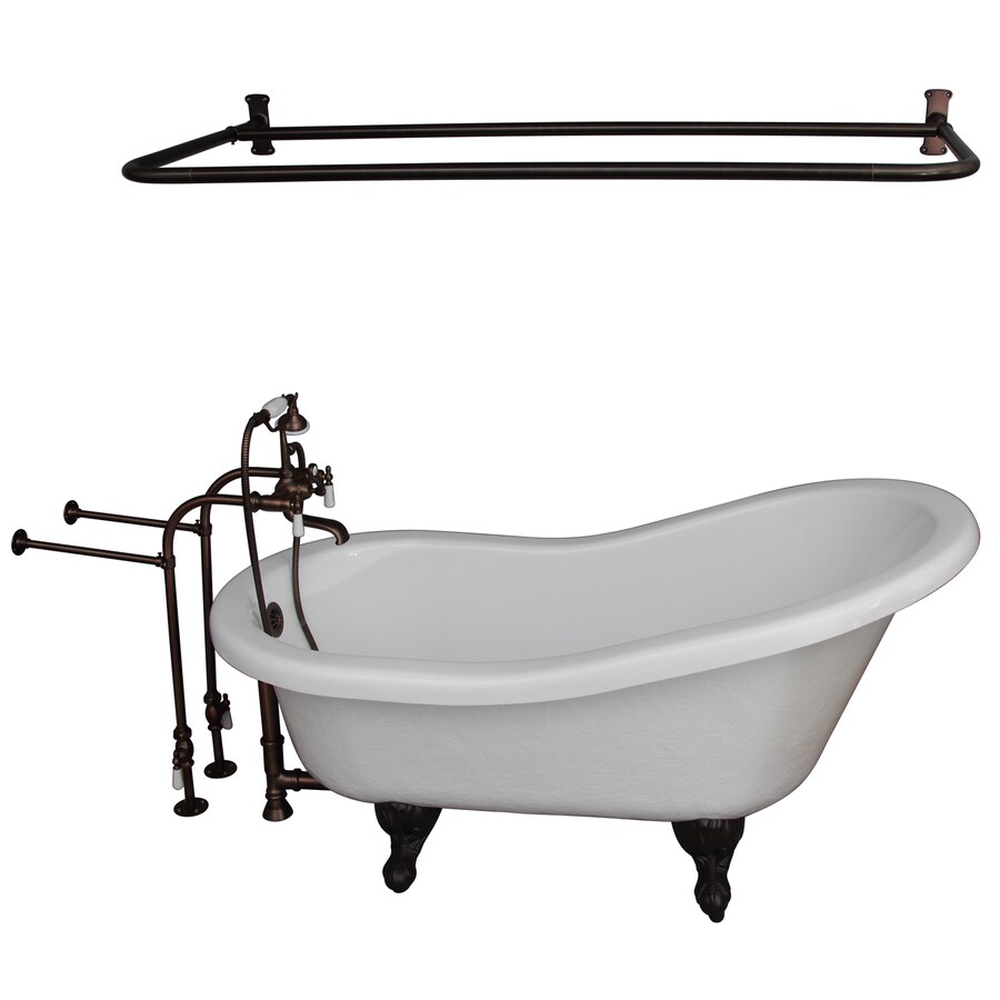Barclay 30-in W x 60-in L Acrylic Oval Back Center Drain at Lowes.com