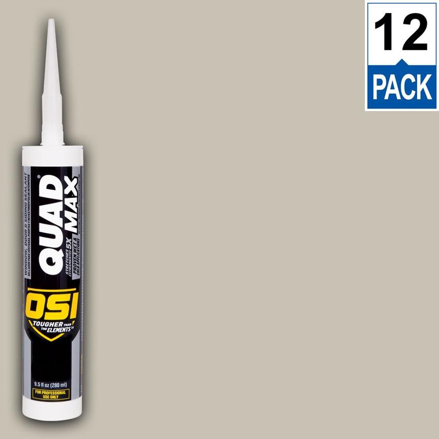 OSI Quad Max 12-Pack 9.5-oz Beige 465 Paintable Advanced Sealant Caulk ...