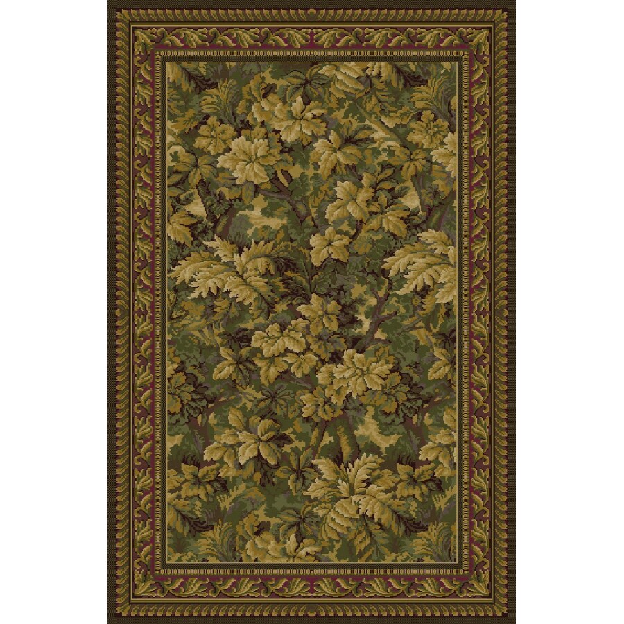 Brooks Industries 3-ft 11-in x 5-ft 5-in Green Fields Area Rug at Lowes.com