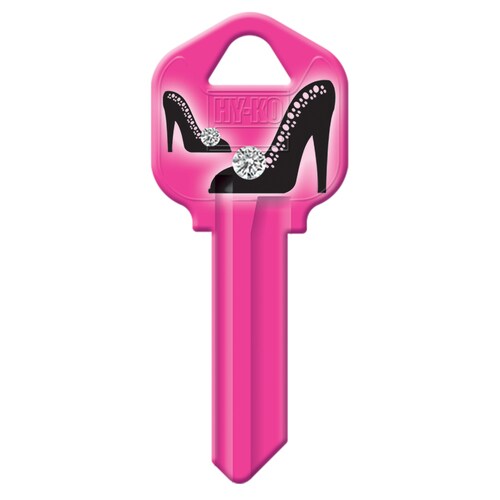 Hy-Ko Products Pink Style Brass House/Entry Key Blank in the Key Blanks ...