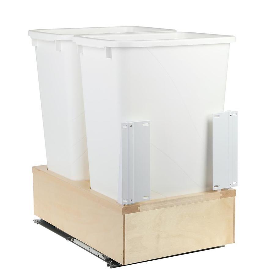 Knape & Vogt 50-Quart Plastic Pull Out Trash Can at Lowes.com