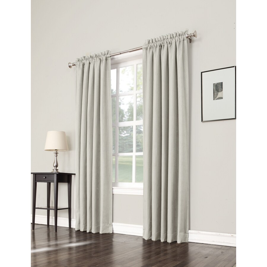 allen + roth Earnley 63-in Ivory Polyester Rod Pocket Room Darkening ...