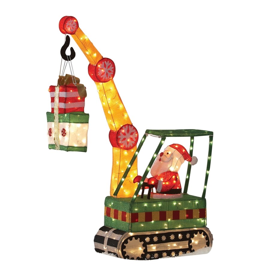 Holiday Living 72" Tinsel Santa with Crane at Lowes.com