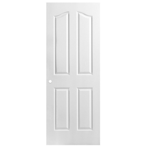 ReliaBilt 32-in x 80-in 4-Panel Arch Top Hollow Core Textured Bored ...