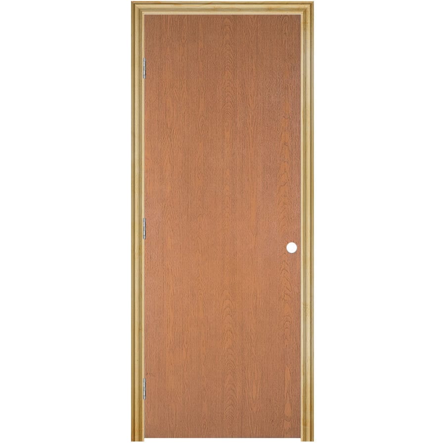 ReliaBilt Prehung Hollow Core Flush Lauan Interior Door (Common: 32-in ...