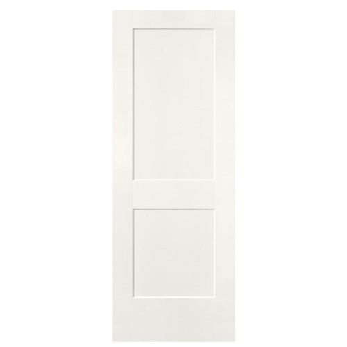 Masonite Logan 32-in x 80-in White 2-Panel Square Solid Core ...