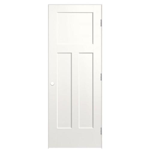 Masonite Winslow 36-in x 80-in Snow Storm 3-Panel Craftsman Solid Core ...