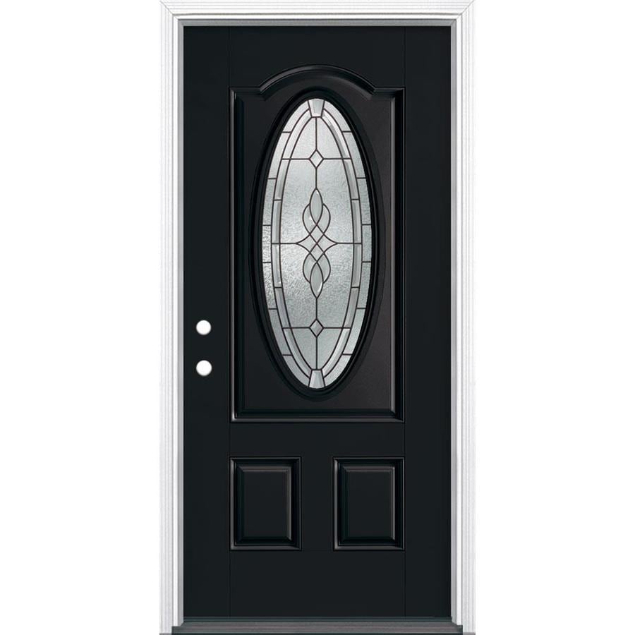 Masonite Hampton Oval Lite Decorative Glass Right-Hand Inswing ...