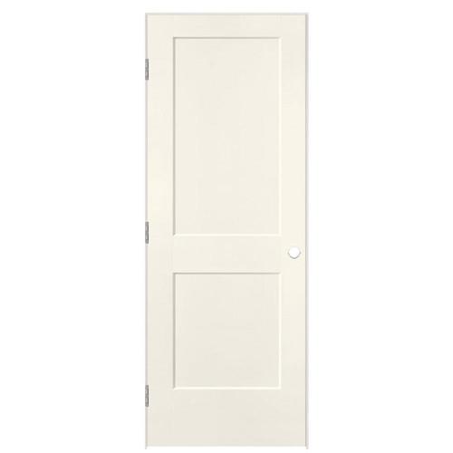 Masonite Logan 36-in x 80-in Moonglow 2-Panel Square Solid Core ...
