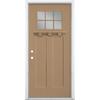 Masonite Craftsman Clear Glass Right-Hand Inswing Warm Wheat Painted ...