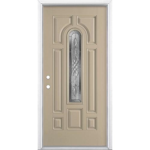 Masonite Hampton 36-in x 80-in Fiberglass Center Arch Lite Right-Hand ...
