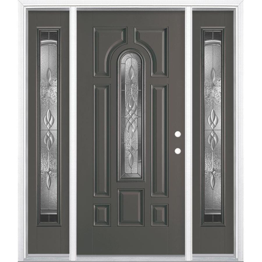Masonite Hampton Center Arch Lite Decorative Glass Left-Hand Inswing ...