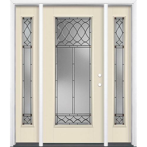 Masonite Sheldon 64-in x 80-in Fiberglass Full Lite Left-Hand Inswing ...