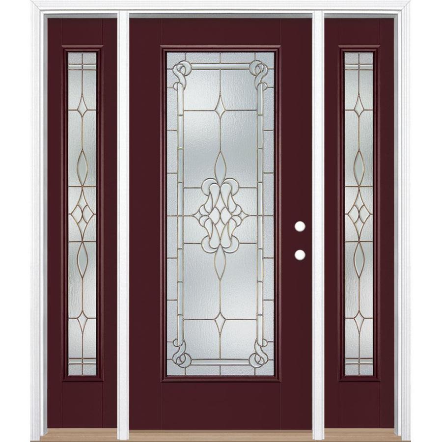 Masonite Stately Full Lite Decorative Glass Left-Hand Inswing Currant ...