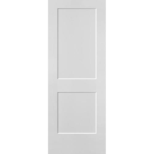 Masonite Logan 30-in x 80-in Primed White 2-Panel Square Solid Core ...
