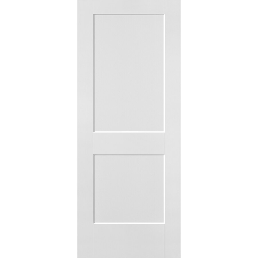 Masonite Logan 32-in x 80-in Primed White 2-Panel Square Solid Core ...