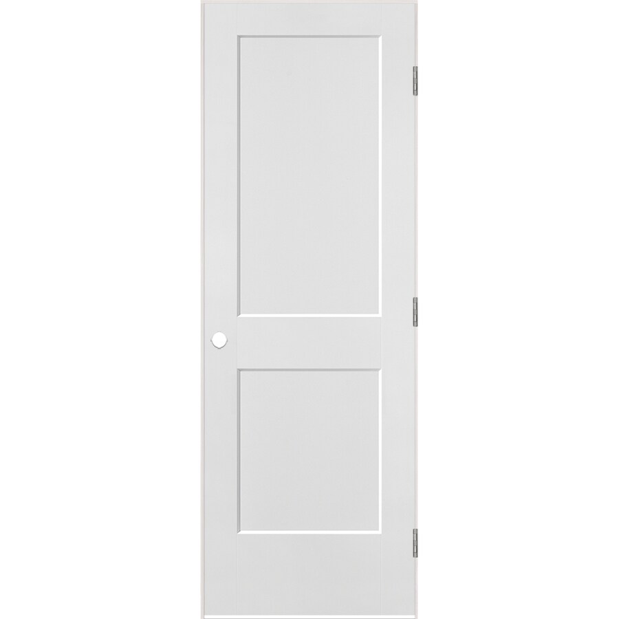 Masonite Logan Primed White 2-Panel Square Solid Core Molded Composite ...