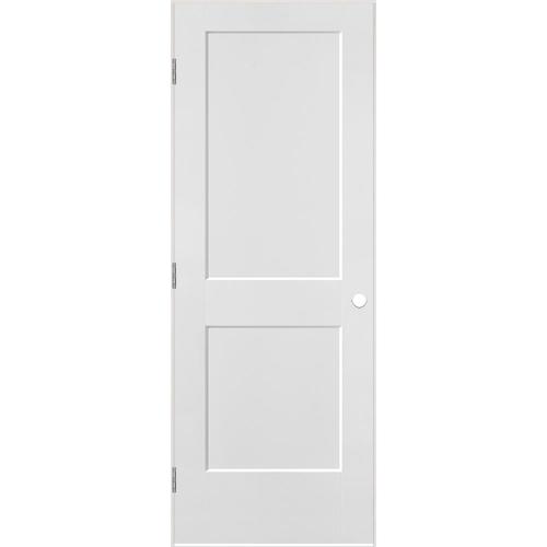 Masonite Logan Primed White 2-Panel Square Solid Core Molded Composite ...