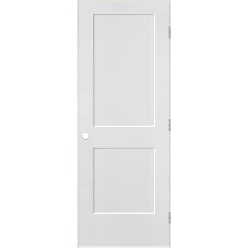 Masonite Logan 30-in x 80-in Primed White 2-Panel Square Solid Core ...