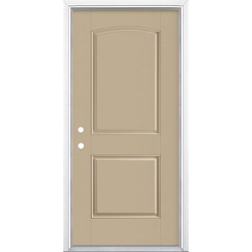 Masonite Right-Hand Inswing Sandy Shore Painted Fiberglass Prehung ...